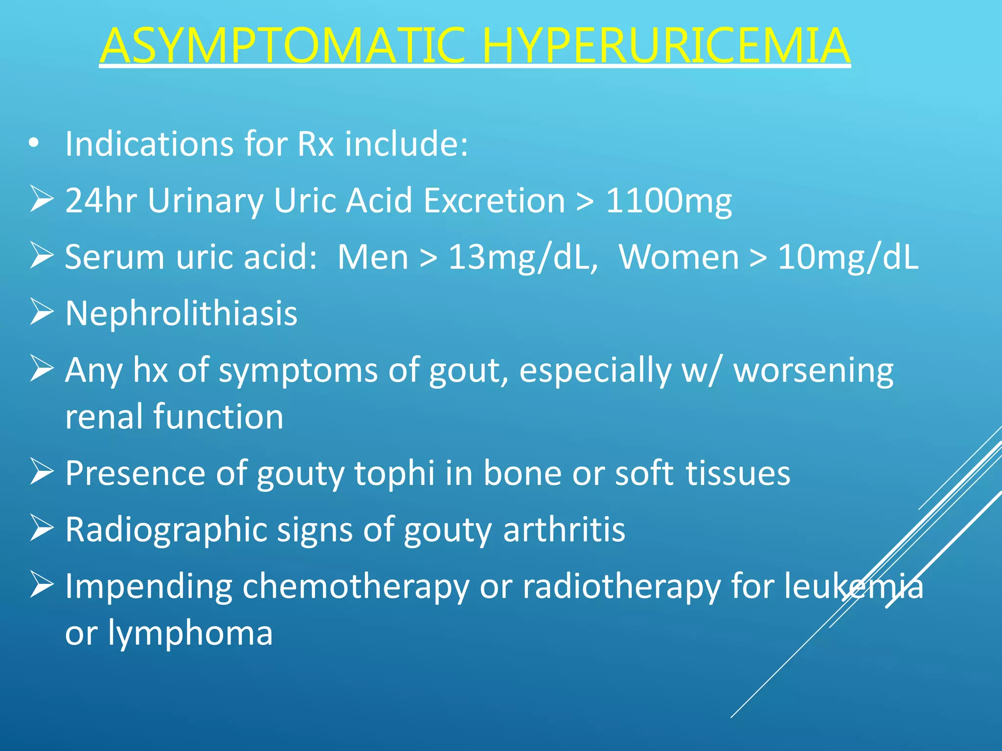 Gout - Clinical features , diagnosis and management | PPTX