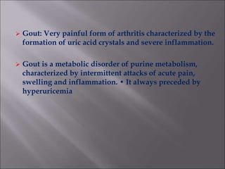Gout and its rahabilitation | PPT