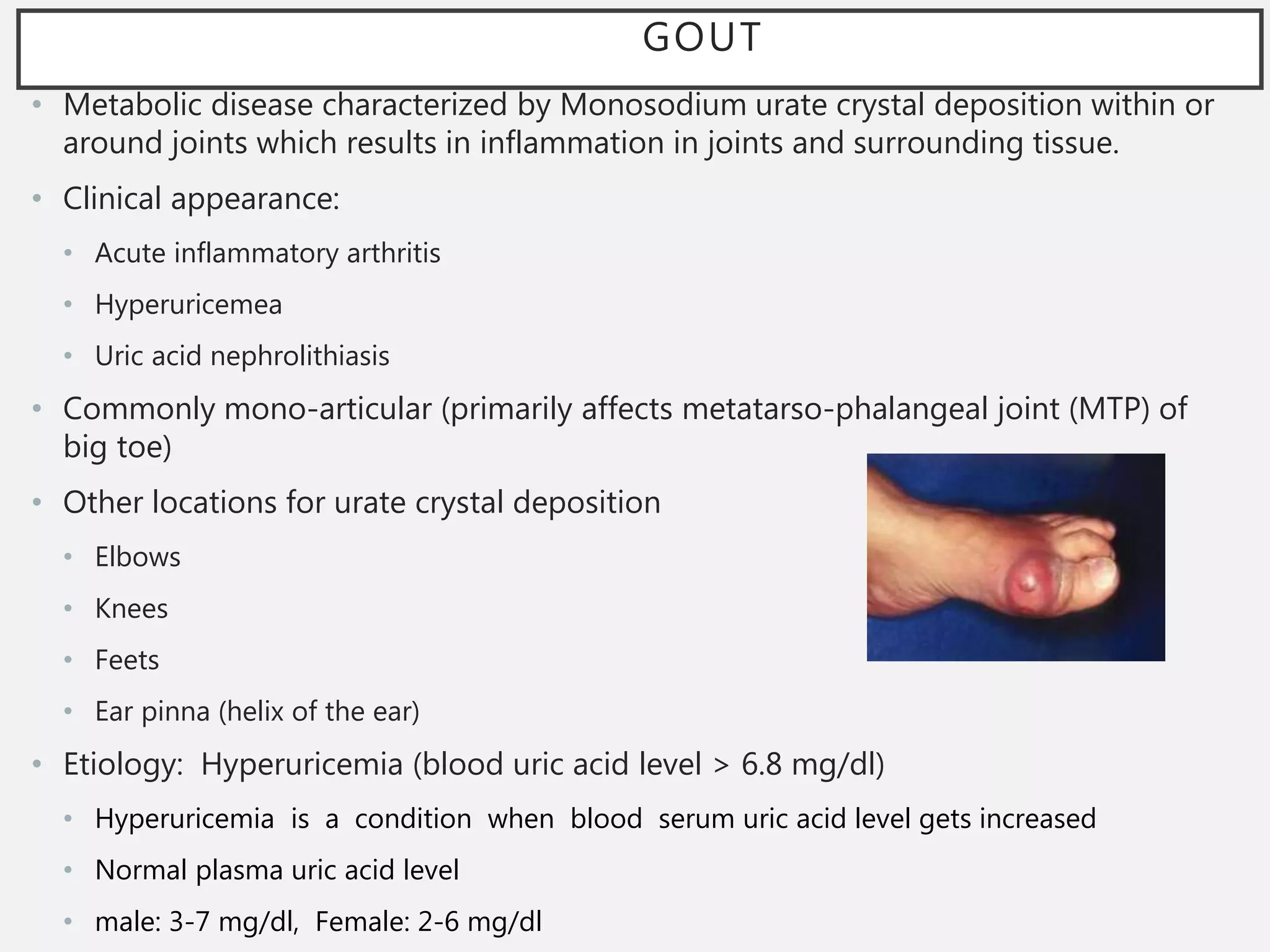 Pathophysiology of Gout | PPTX