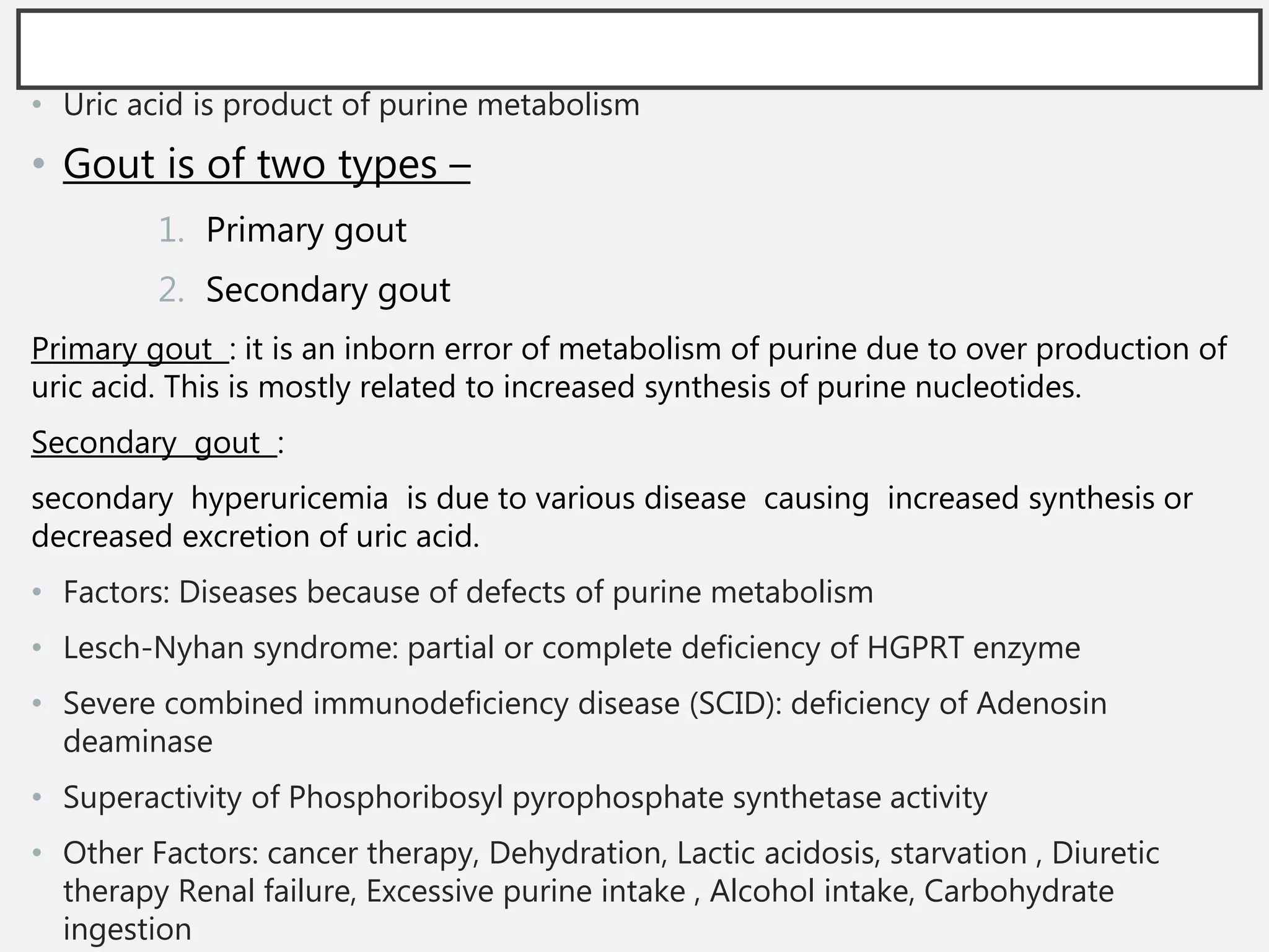 Pathophysiology of Gout | PPTX