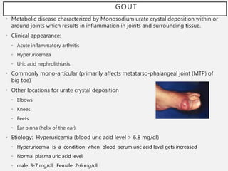 Pathophysiology of Gout | PPTX