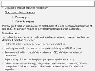 Pathophysiology of Gout | PPTX