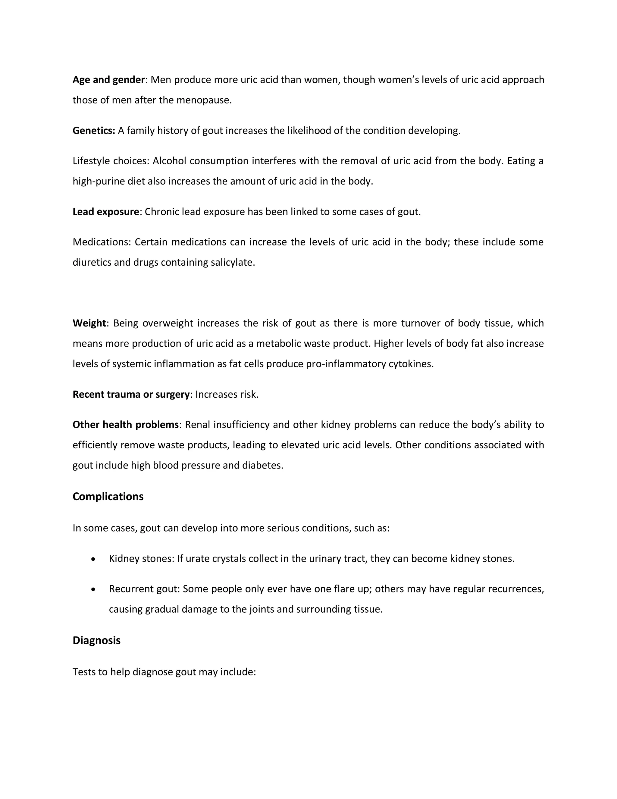 Pathophysiology of Gout | PDF