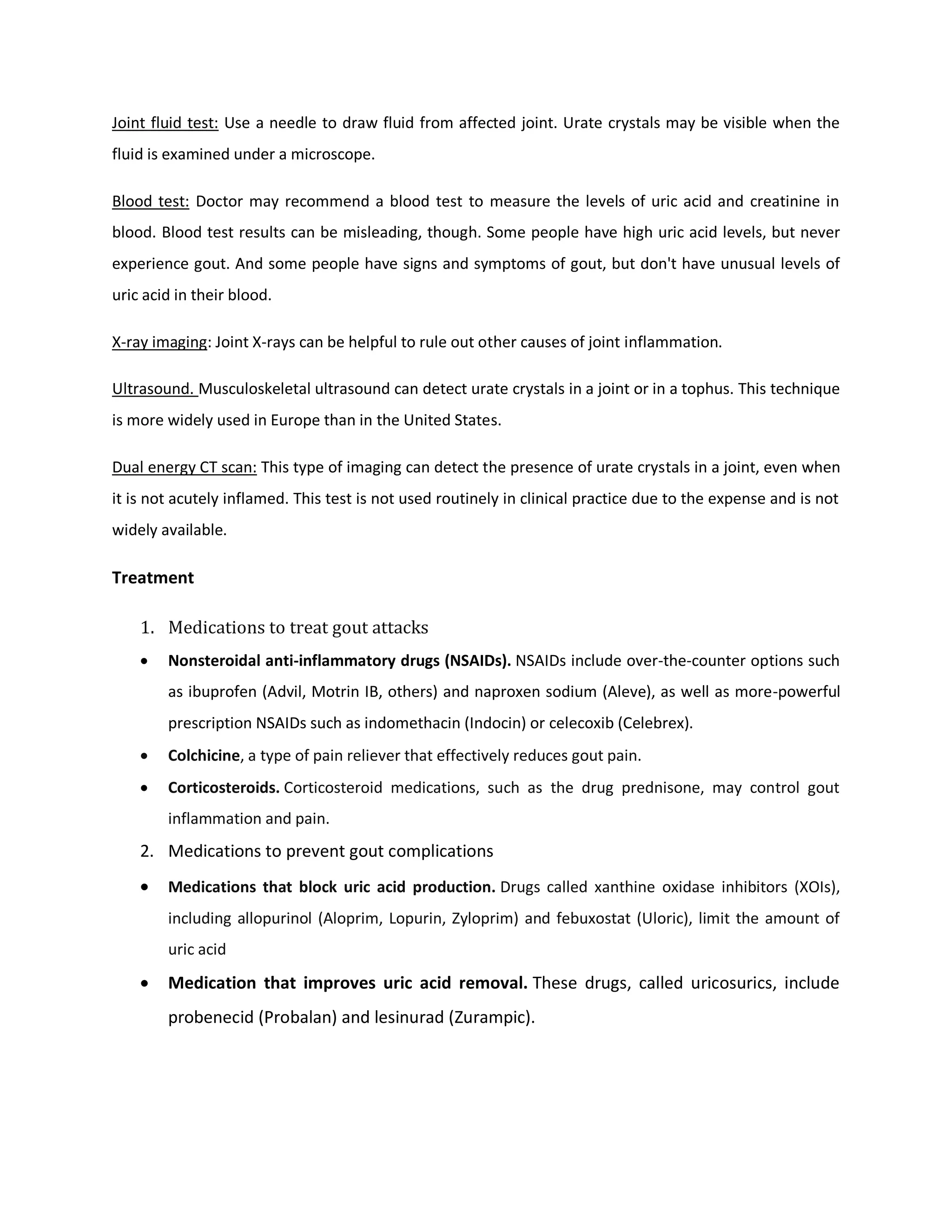 Pathophysiology of Gout | PDF | Bone and Joint Conditions | Diseases ...