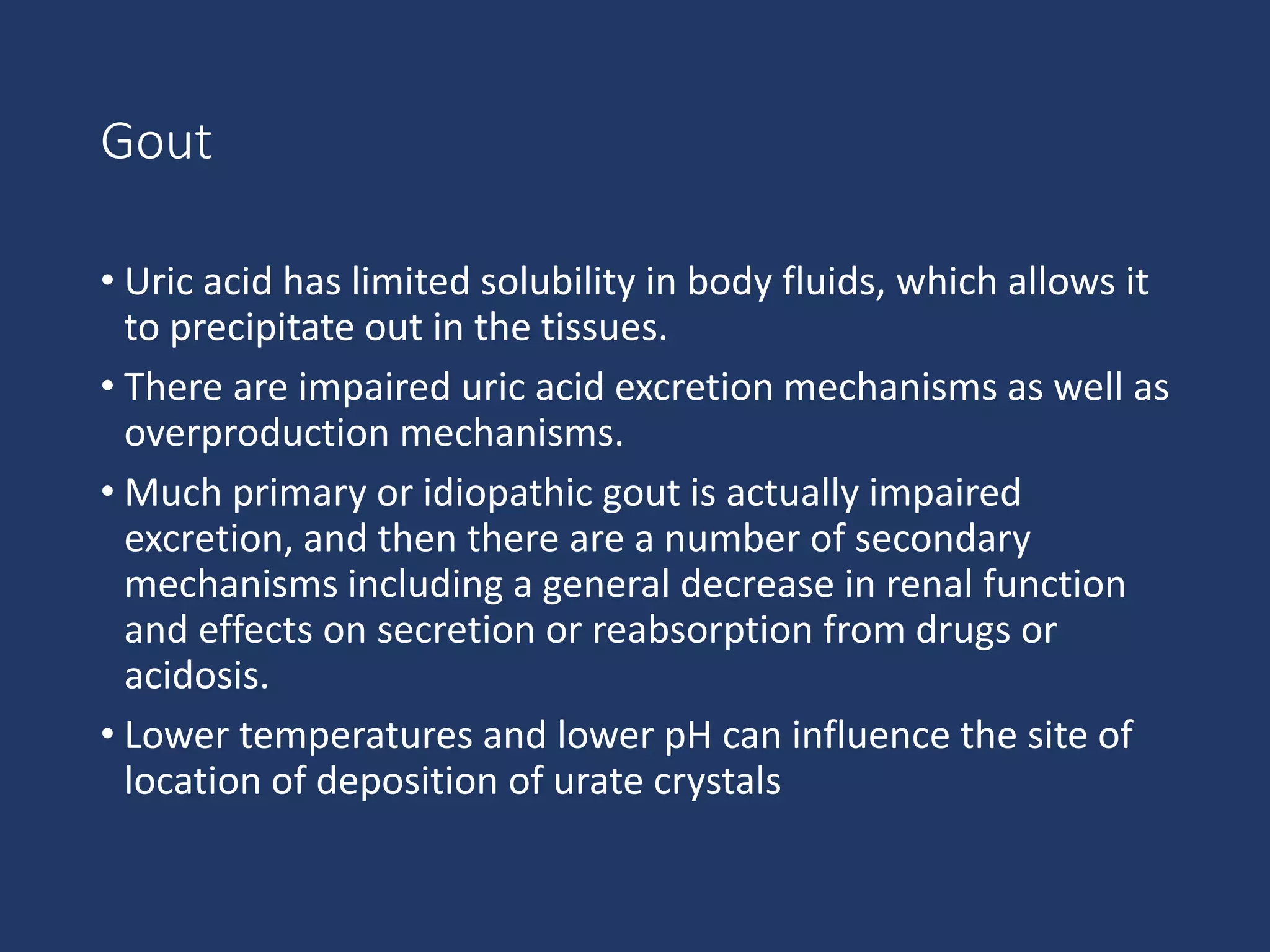 Gout (drug and treatment ) | PPTX
