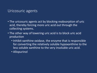 Gout (drug and treatment ) | PPT