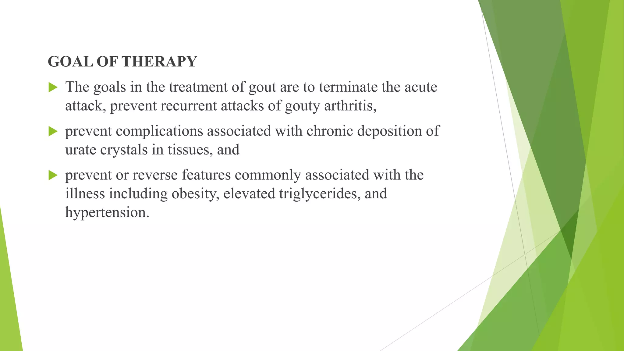 pharmacotherapy of gout | PPTX