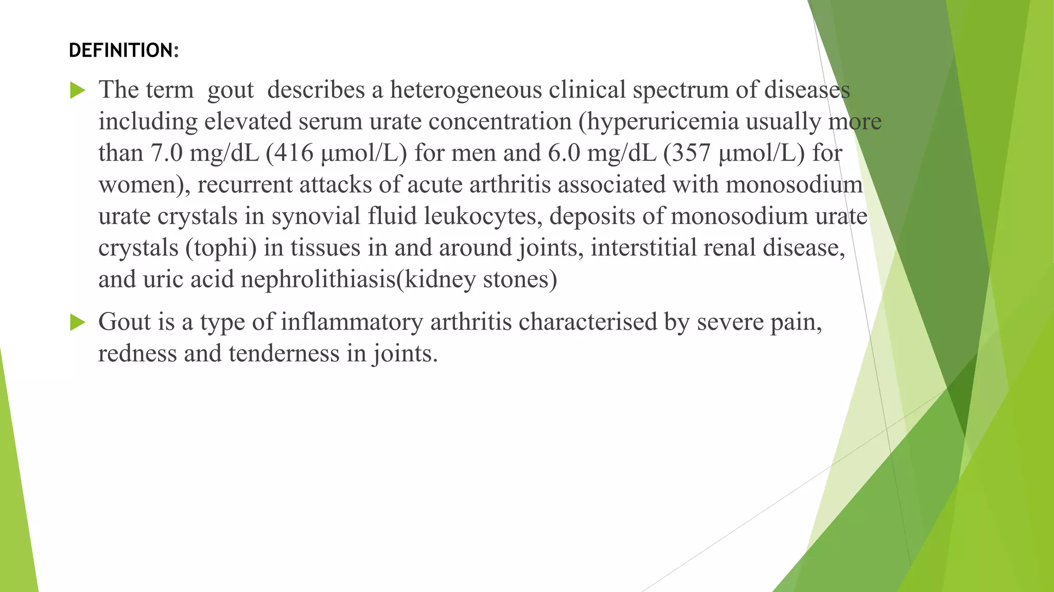 pharmacotherapy of gout | PPTX