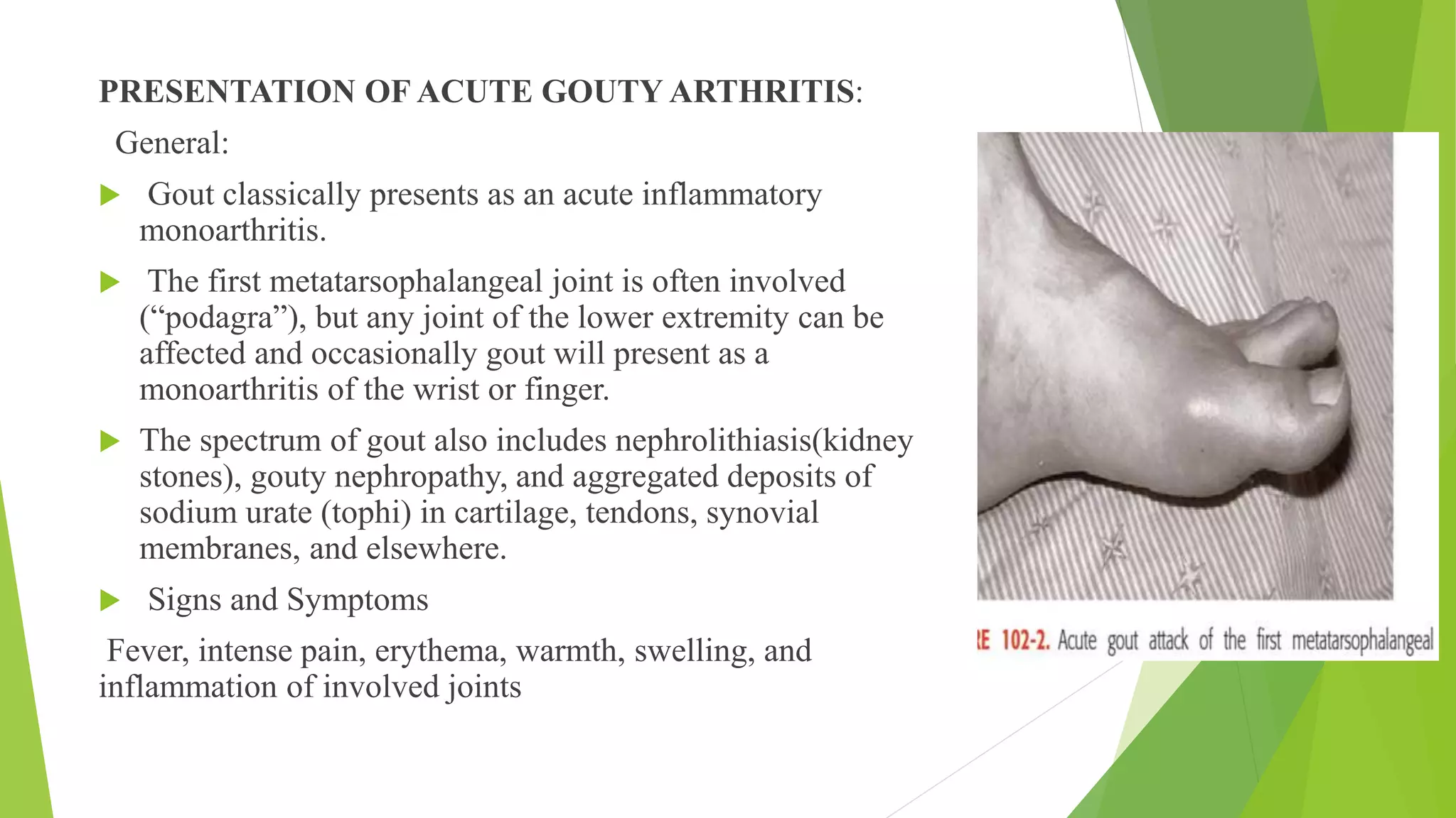 pharmacotherapy of gout | PPTX