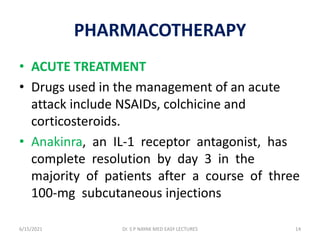 Gouty arthritis - NOTES | PPTX