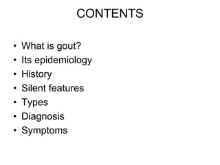 GOUT.ppt | Digestive Disorders | Diseases and Conditions
