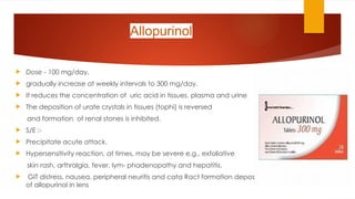 GOUT Definition Pathogenesis Clinical Features Treatment | PPT | Free ...