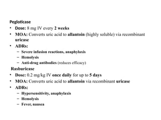 Gout.PHARMACOTHERAPEUTICS PRESENTATION 1 | PPTX