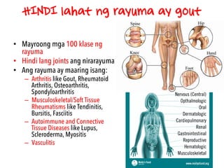 Gout ba or OA lang: for patients | PPT