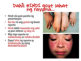 Gout ba or OA lang: for patients | PPT