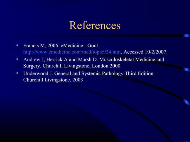 Gout Presentation | PPT | Bone and Joint Conditions | Diseases and Conditions