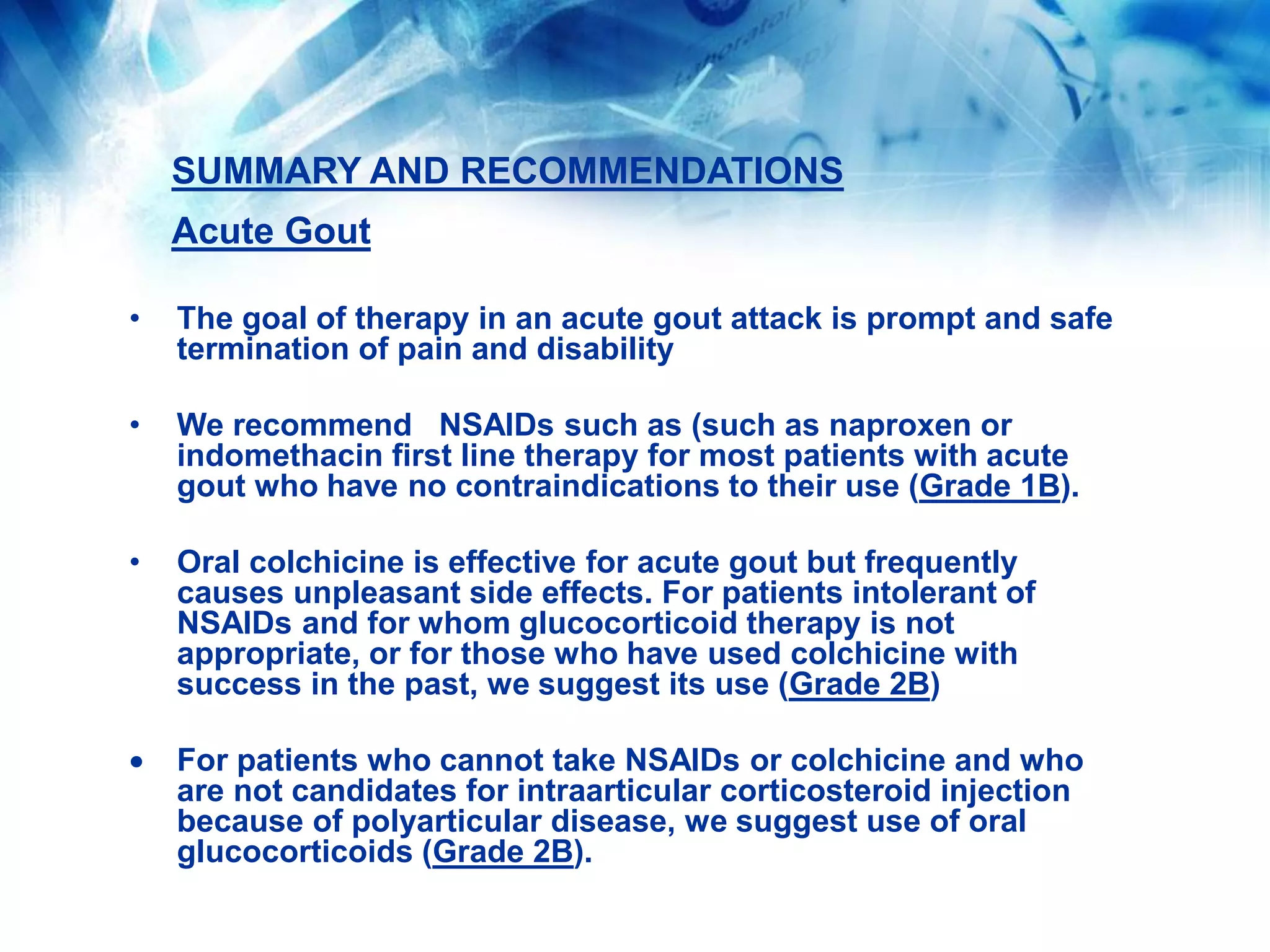 Gout Summery Updated 2020 American College Of Rheumatology Guideline | PDF