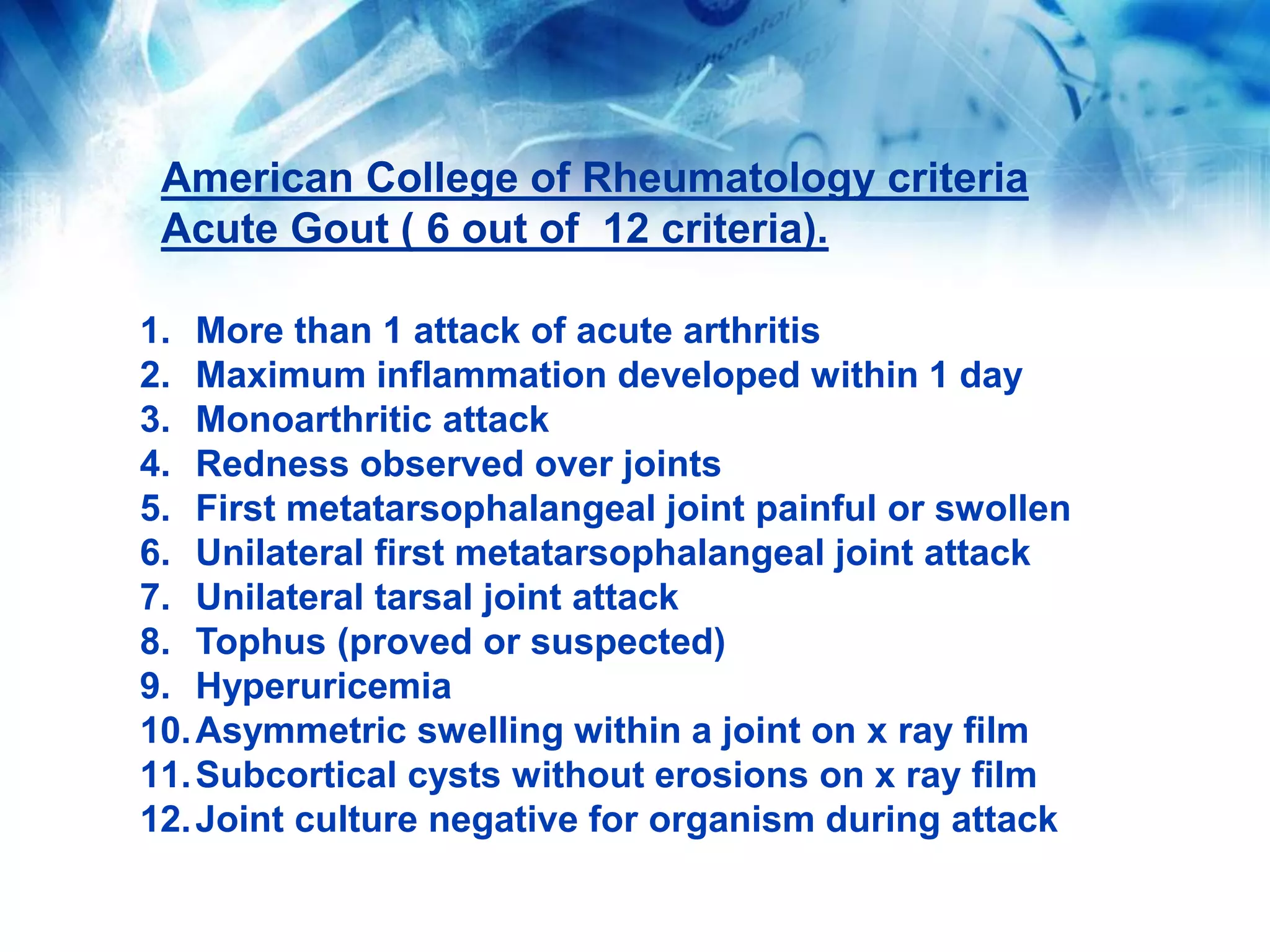 Gout Summery Updated 2020 American College Of Rheumatology Guideline | PDF
