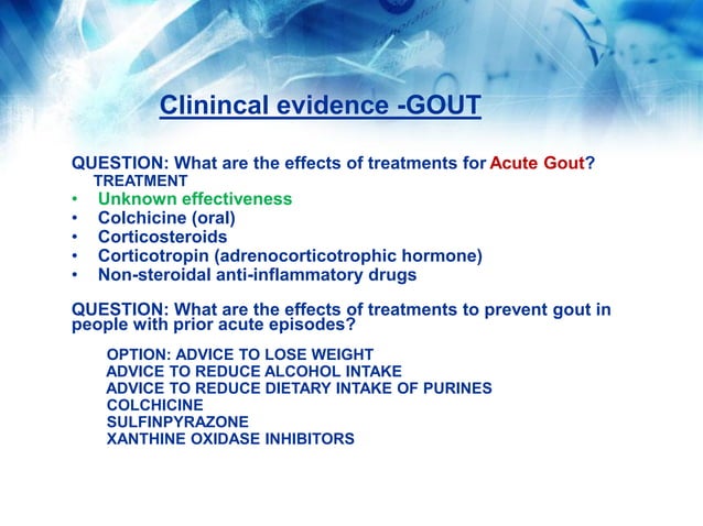 Gout Summery Updated 2020 American College Of Rheumatology Guideline ...