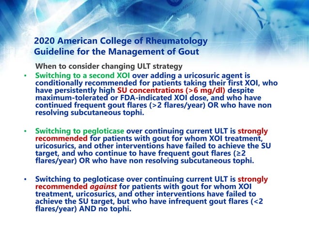 Gout Summery Updated 2020 American College Of Rheumatology Guideline ...