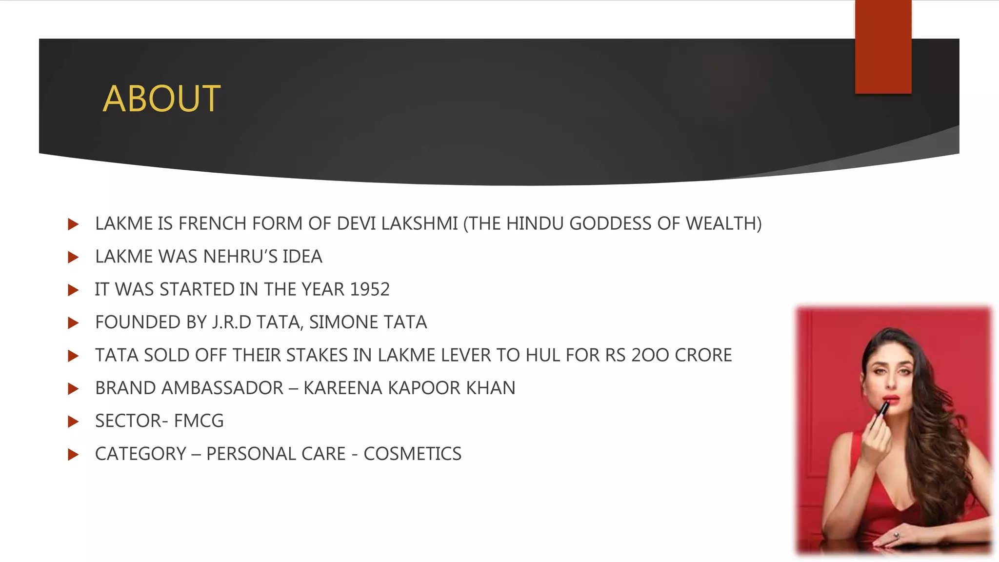 LAKME PPT, LAKME INDIA PVT LTD | PPTX