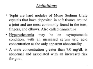 "Comprehensive Overview of Gout: Pathophysiology, Diagnosis, and ...