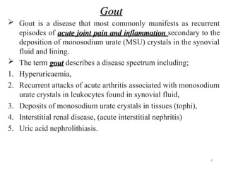 "Comprehensive Overview of Gout: Pathophysiology, Diagnosis, and ...