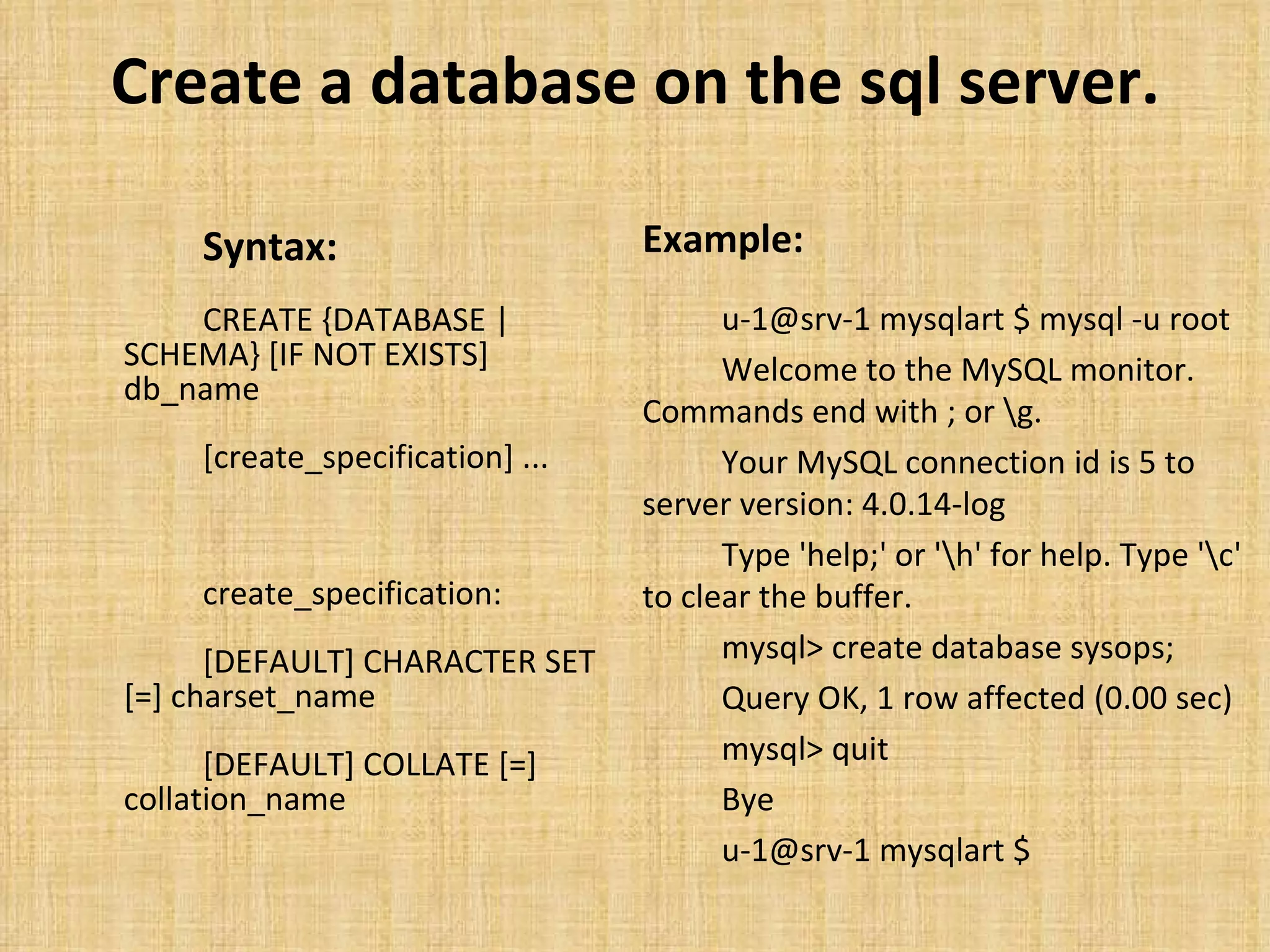 MySQL | PPT | Databases | Computer Software and Applications