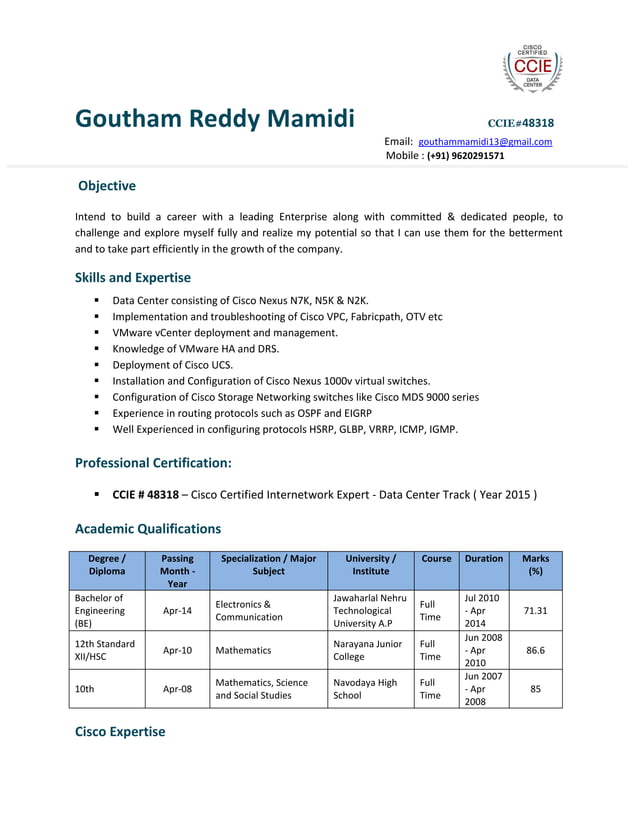Goutham-Profile | PDF