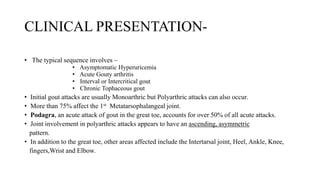 Gout and hyperuricemia | PPTX