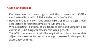 Gout management evolution | PPTX | Pharmaceutical Drugs | Medical Health