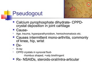 Gout & osteoarthritis | PPT