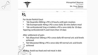 Gout & osteoarthritis (1).pptxsymptoms, diagnosis, treatment, and ...