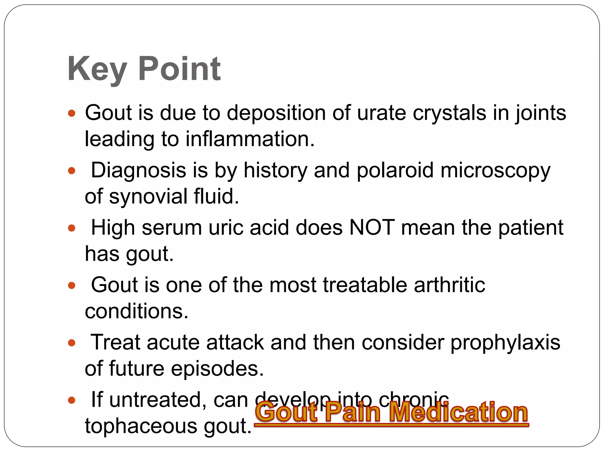Gout pain medication | PPTX
