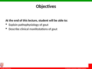 A presentation on clinical presentation and management Gout ppt.pptx