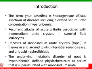 A presentation on clinical presentation and management Gout ppt.pptx