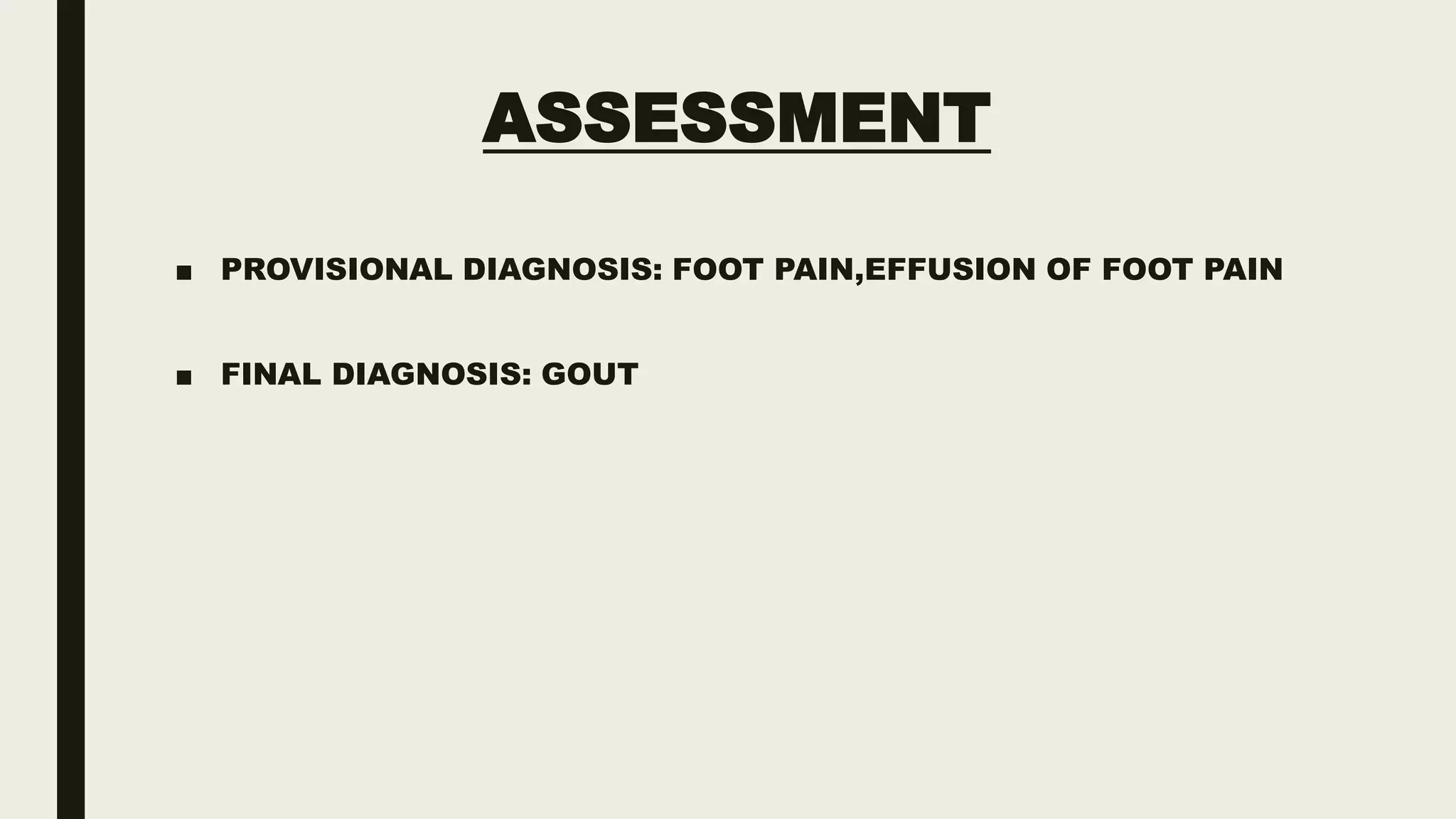 GOUT SOAP FORMAT CASE PRESNTATION. | PPTX