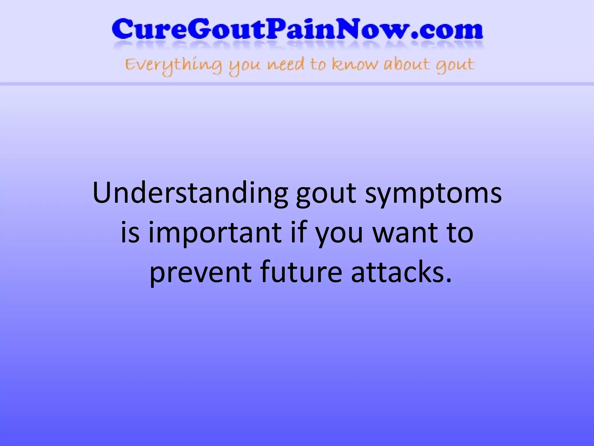 Gout Symptoms And Causes | PPT