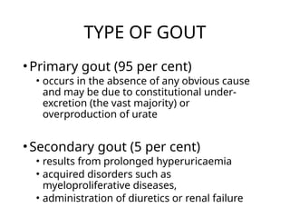 Gout-definition-clinical pictures-diagnosis-treatment | PPTX