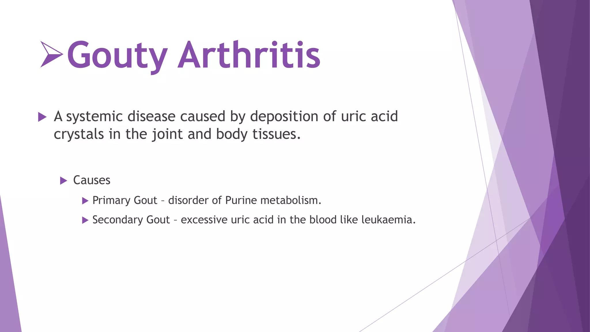 Gouty arthritis | PPTX