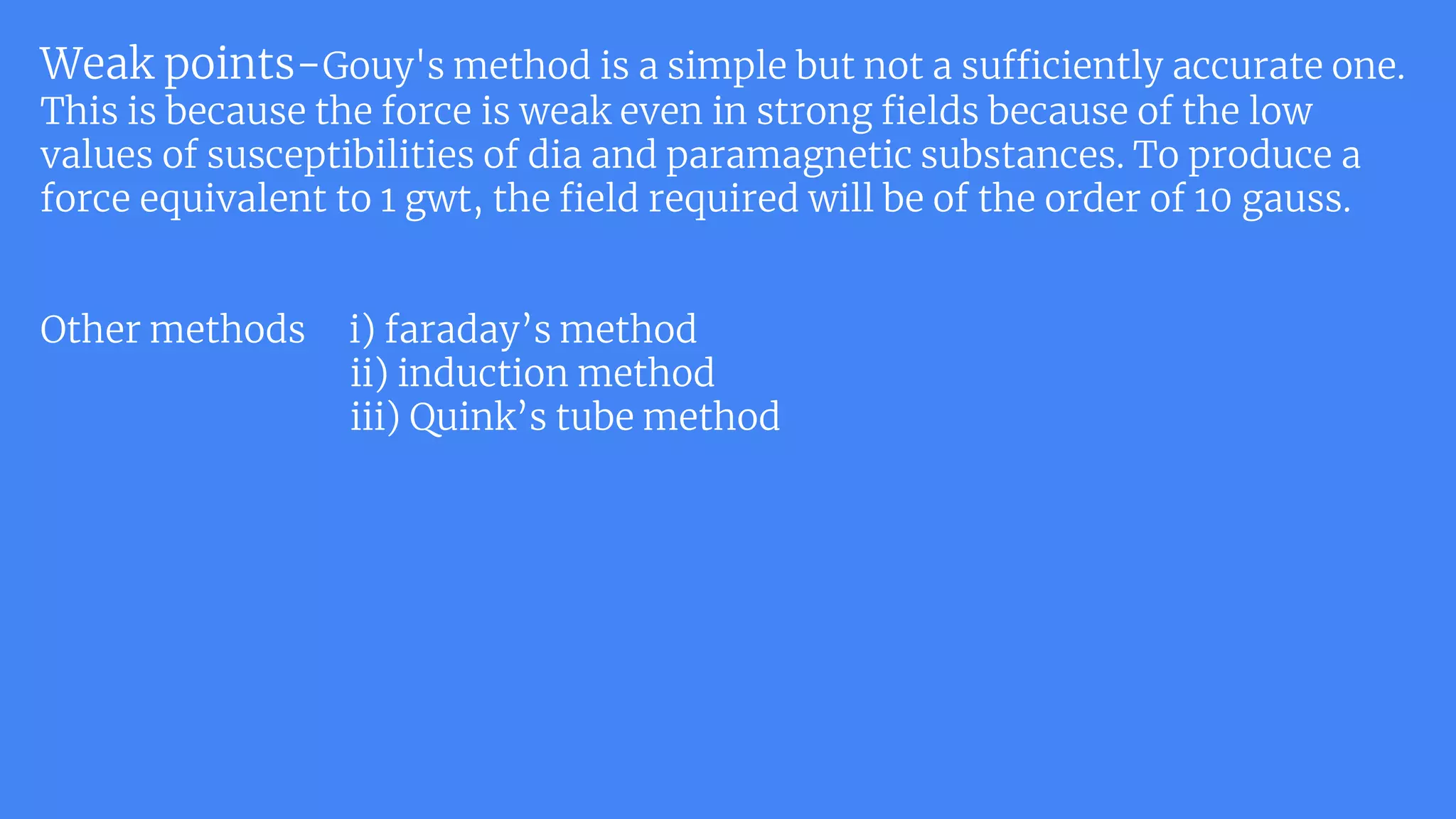 Gouy's method of magnetic susceptibility | PPTX