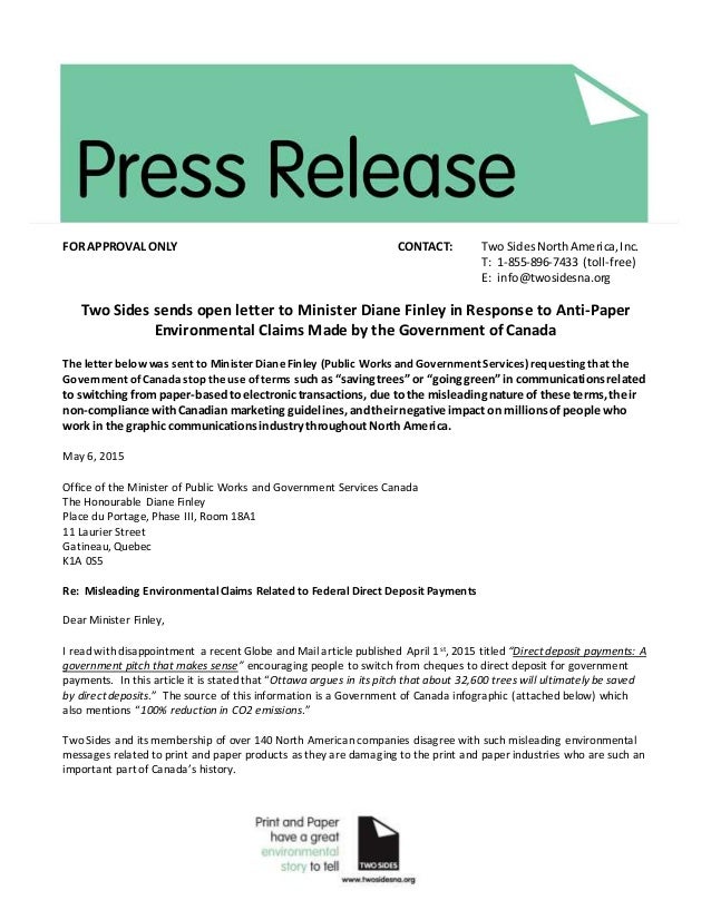 Govt of Canada Press Release