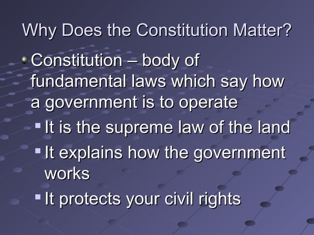 Constitution of the United States of America | PPT | Law