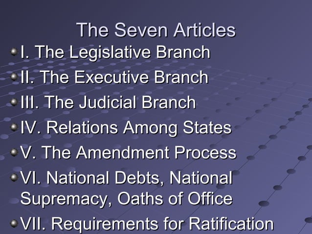 Constitution of the United States of America | PPT | Law