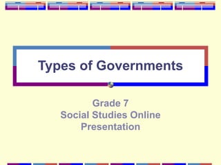 Basic Types of Government | PPTX