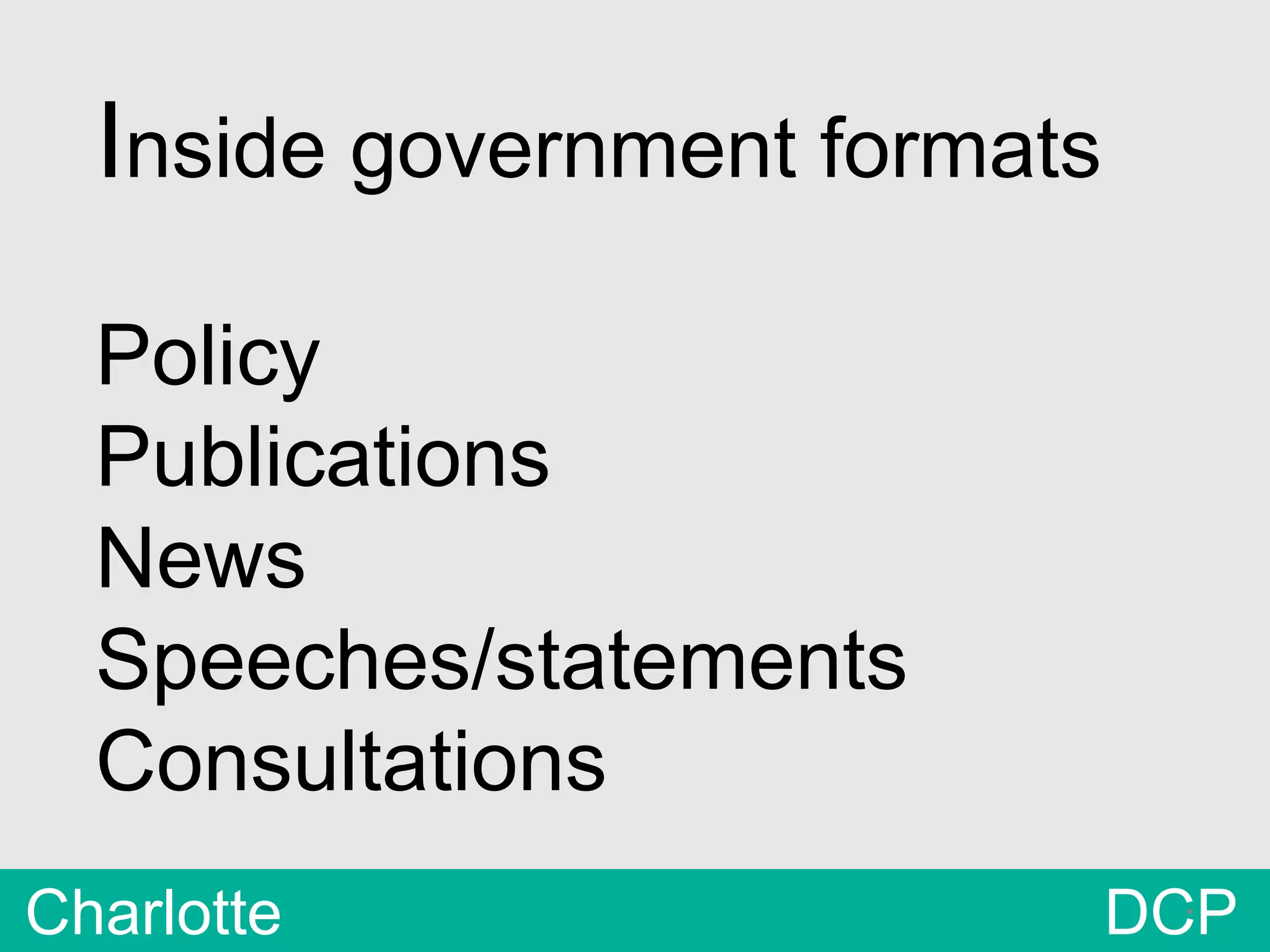 Gov.uk public presentation | PPT