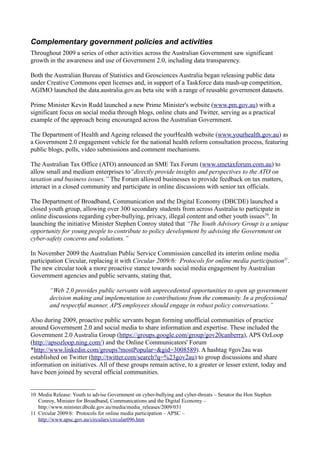 Gov 2.0 policy in australia v2 | DOC