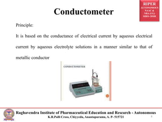 Role of pH & Conductivity meter in formulation development | PPTX