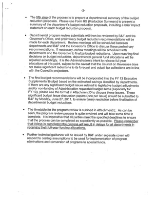 Gov. Abercrombie 6/16 budget cuts memo | PDF