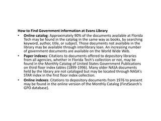 E-LEARN: Government Documents | PPT